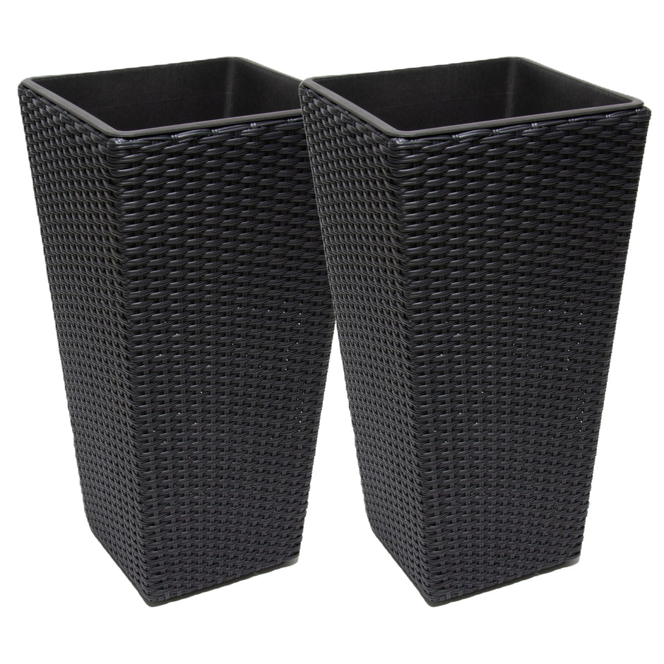 Poly Rattan Wicker Planter Pots & Baskets – Direct Factory Furniture ...