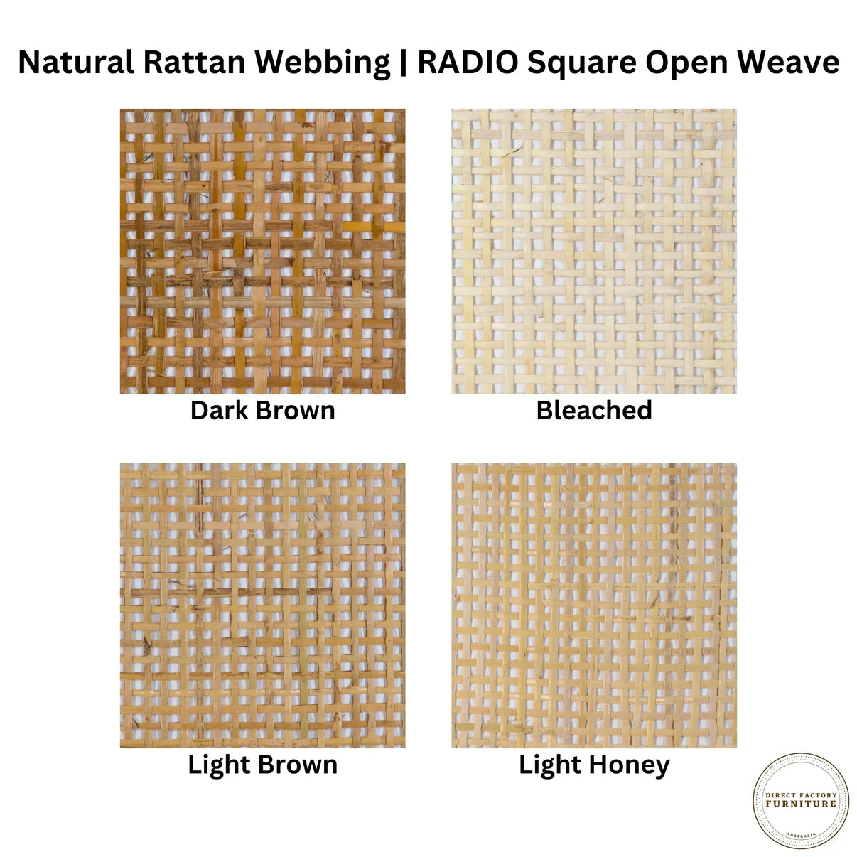 NATURAL Rattan Cane Webbing | RADIO Square Weave | LIGHT BROWN – Direct ...