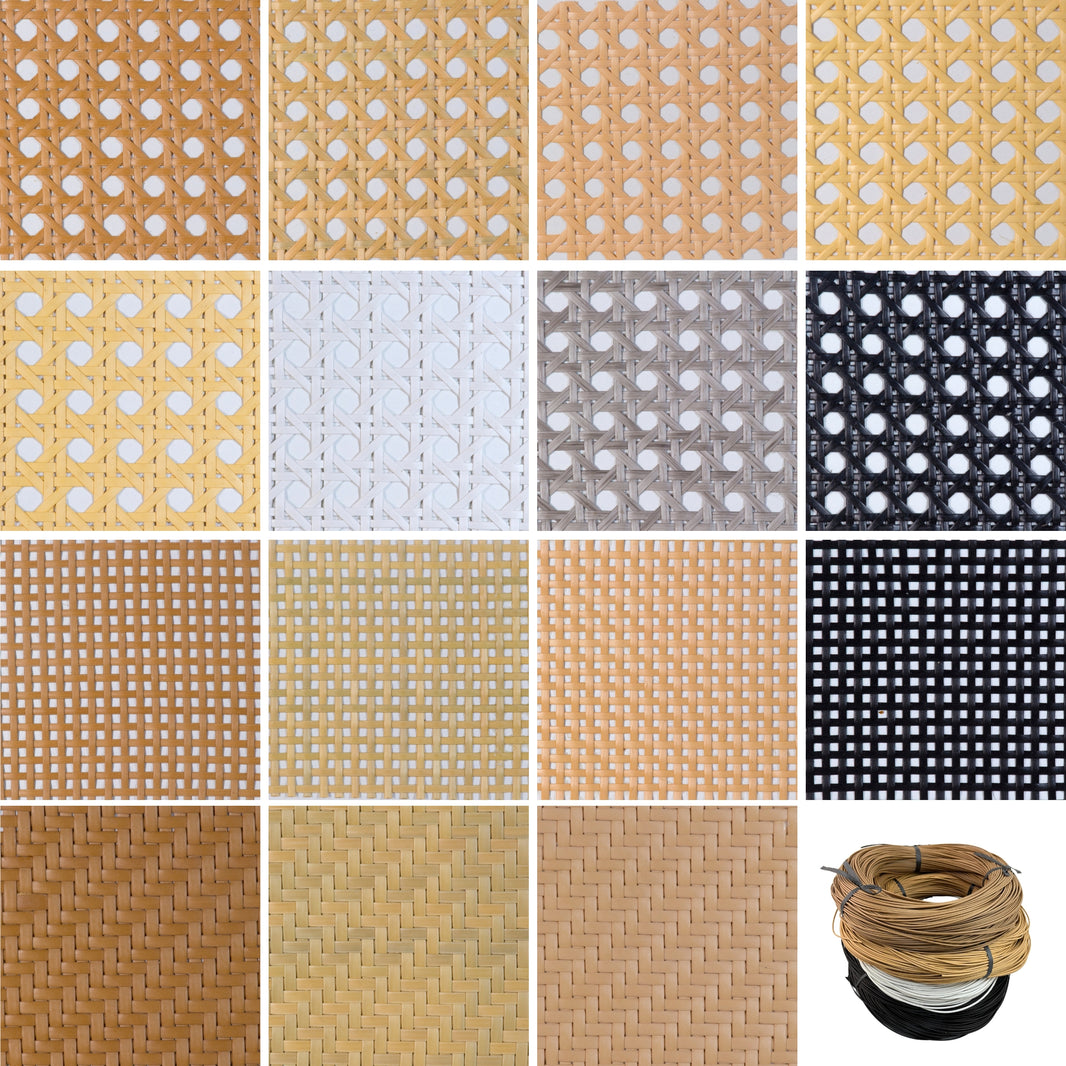 Natural or Plastic Rattan Cane Webbing Supplies DIY Store – Direct ...