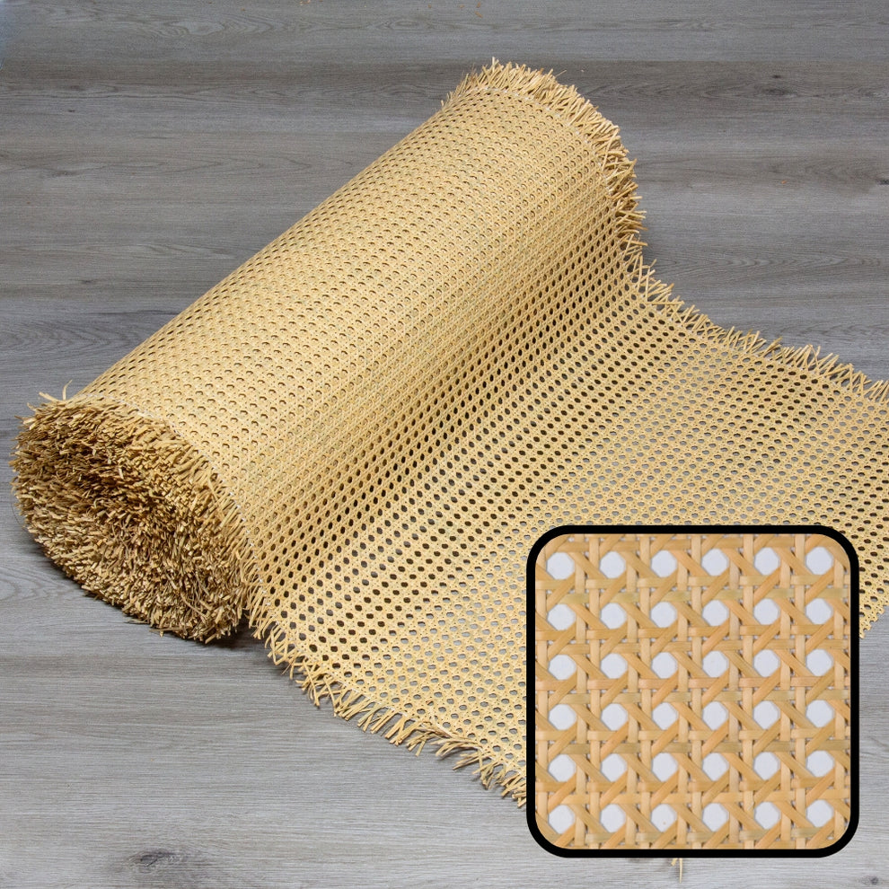 PLASTIC Rattan Cane Webbing | HEX Circle | NATURAL LIGHT BROWN – Direct ...