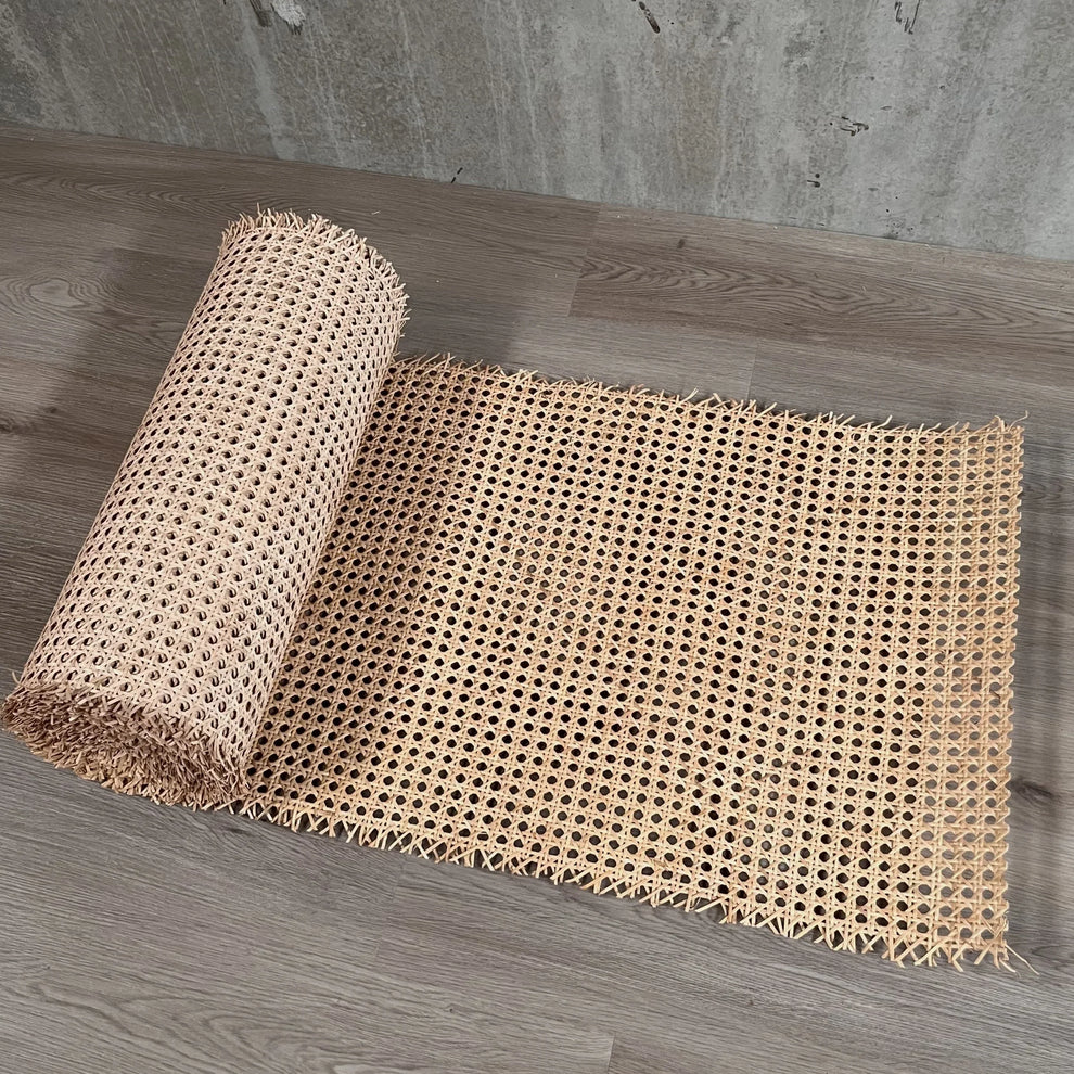 NATURAL Rattan Cane Webbing Mesh | HEX Circle | 9mm | NATURAL BROWN ...