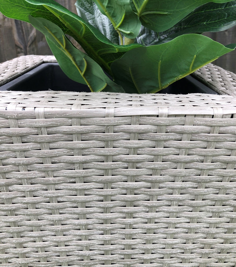 Poly Rattan Wicker Planter Pots & Baskets – Direct Factory Furniture ...
